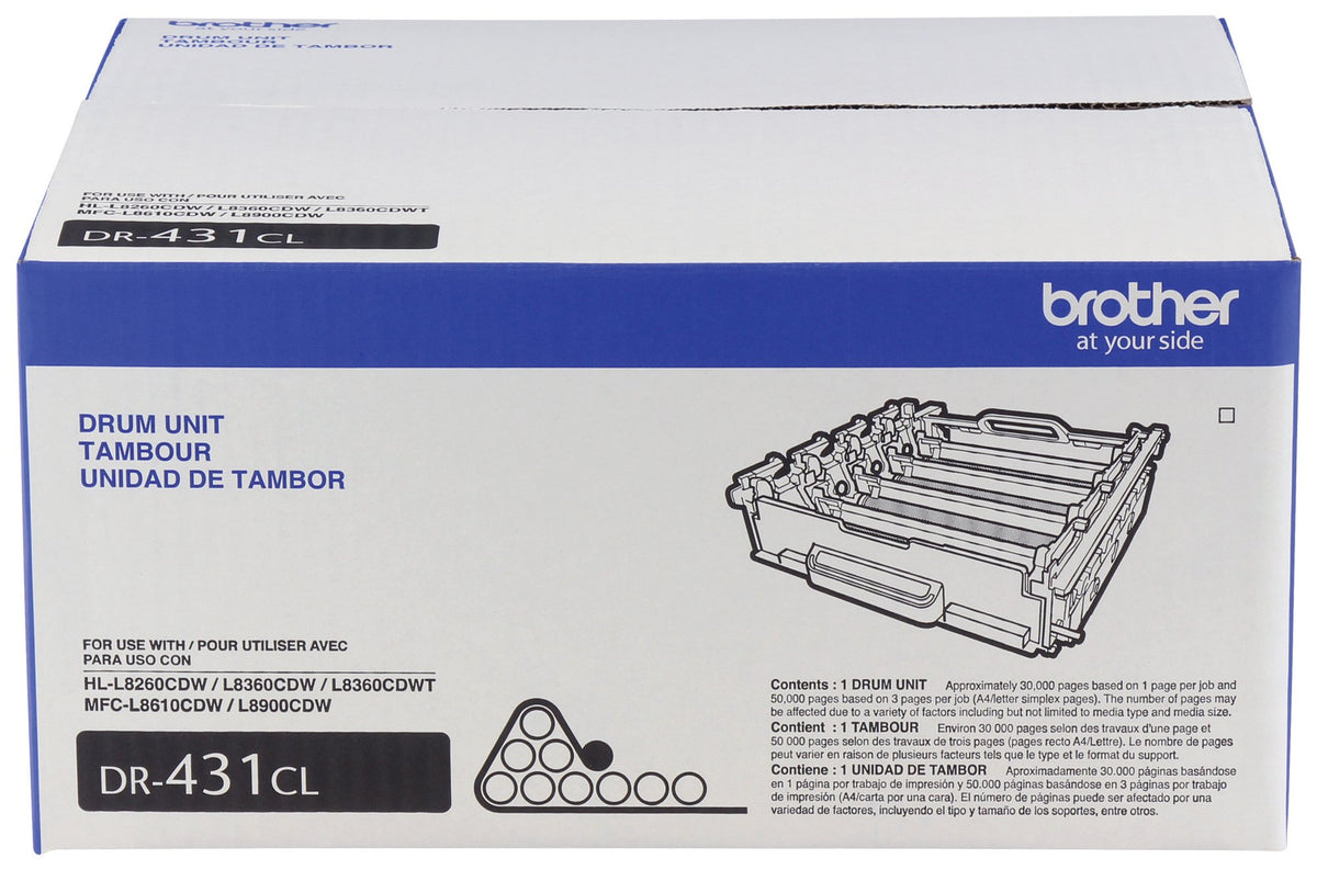 Brother Printer DR431CL Drum Unit-Retail Packaging, White – SavvyDigz