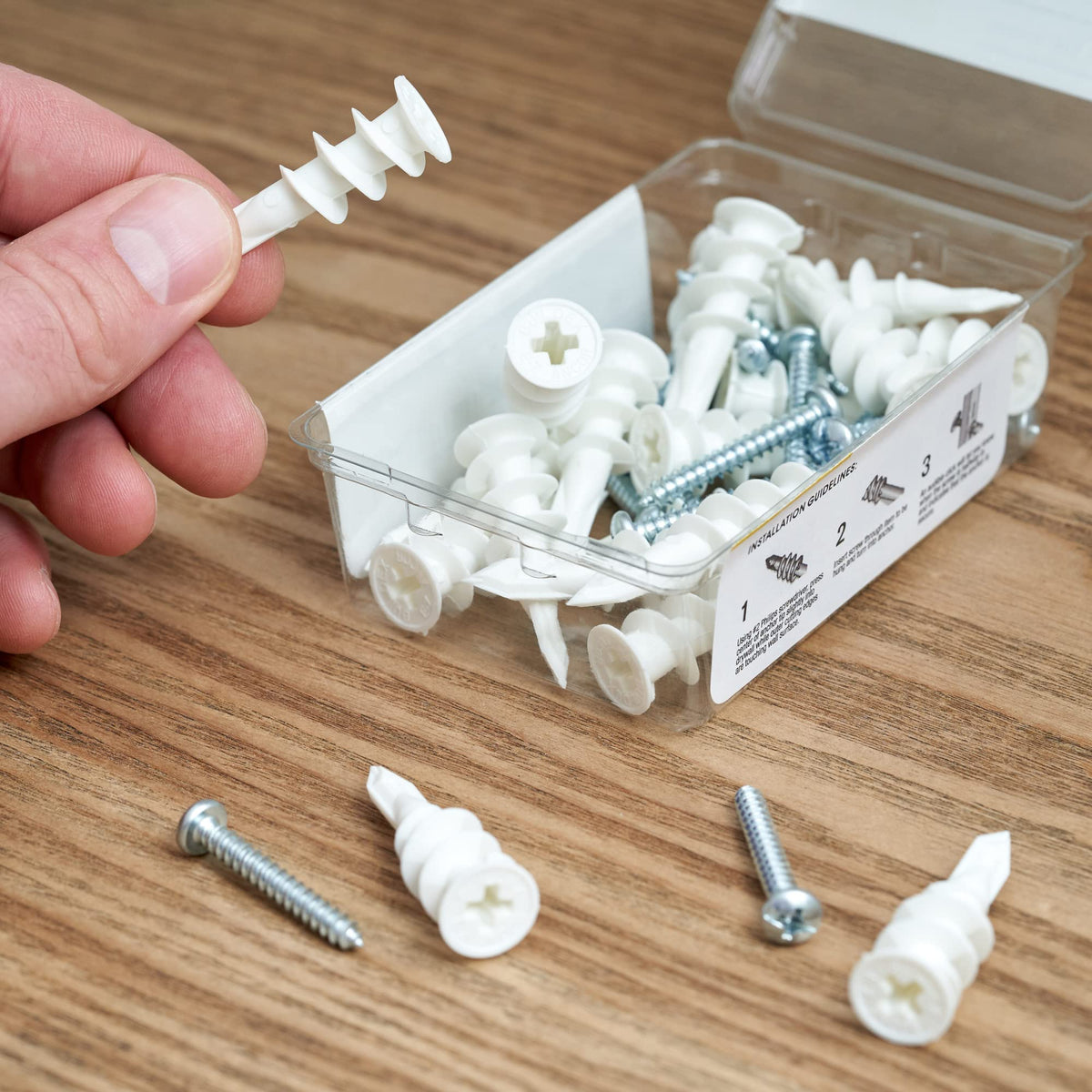 Qualihome Heavy Duty Plastic Self Drilling Drywall Anchors and Screws ...