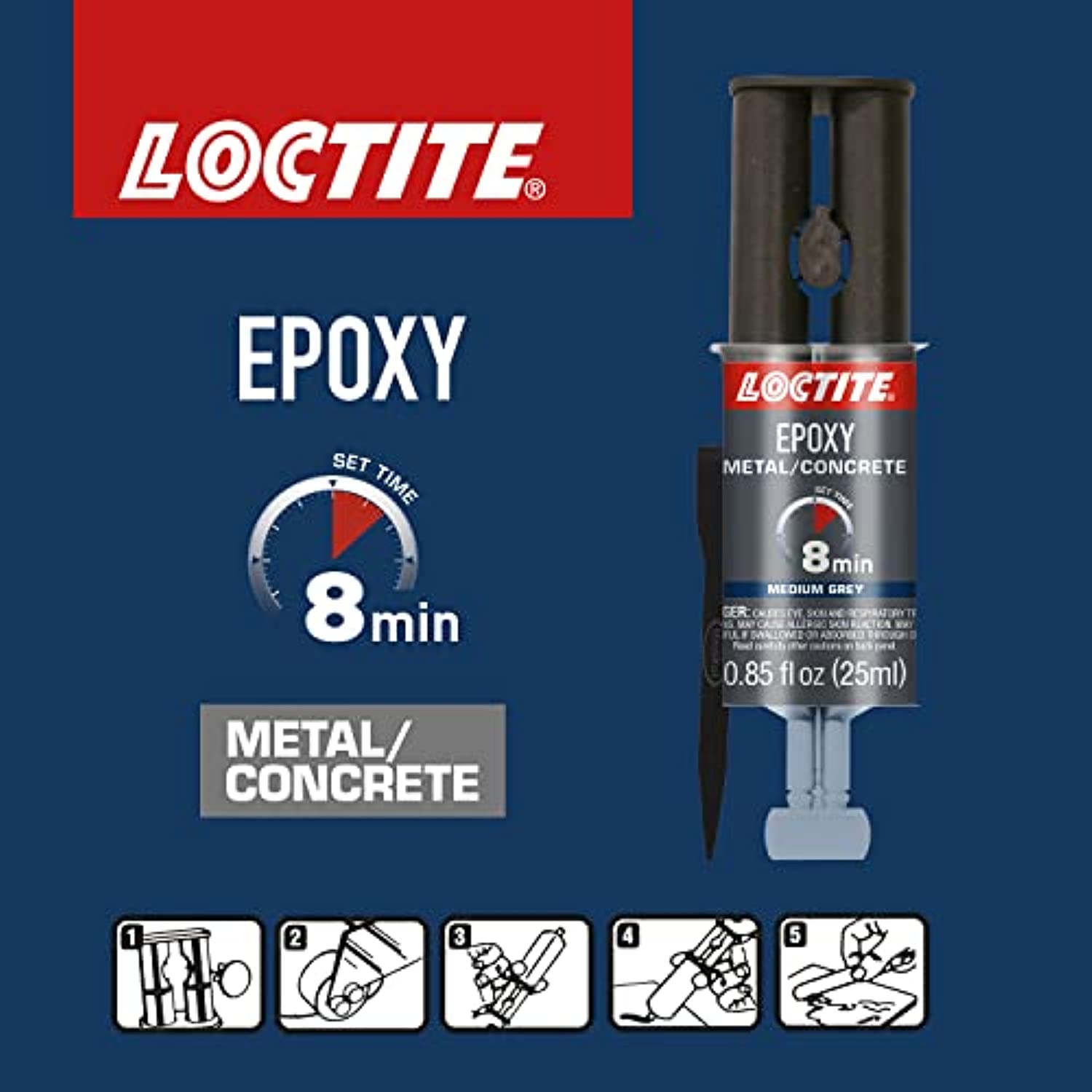 Loctite Epoxy Metal/Concrete, 0.85 fl oz, 1, Syringe – SavvyDigz
