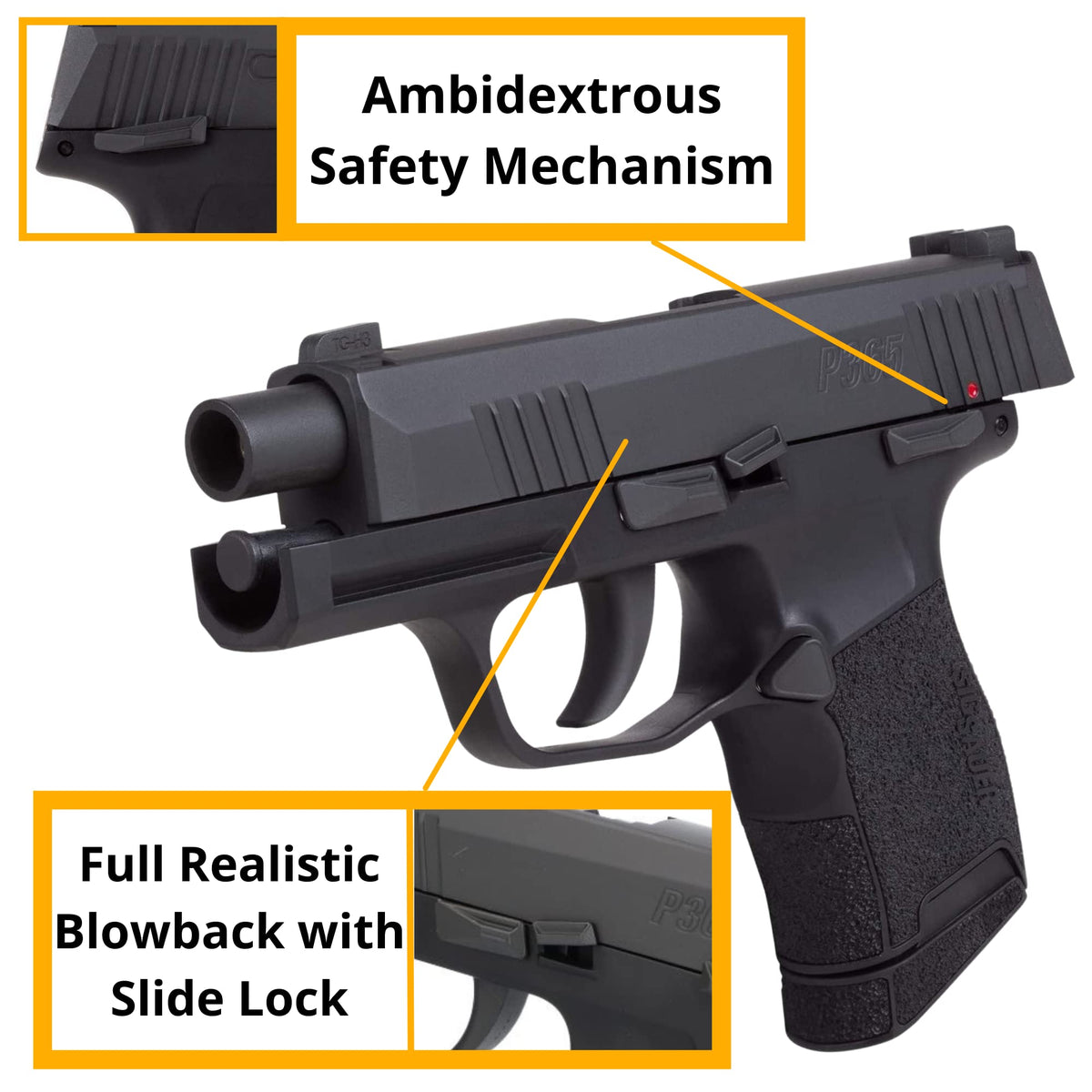 ArmyBoy Kit for Sig Sauer P365 Air Pistol Blowback BB Gun│ Kit Include ...
